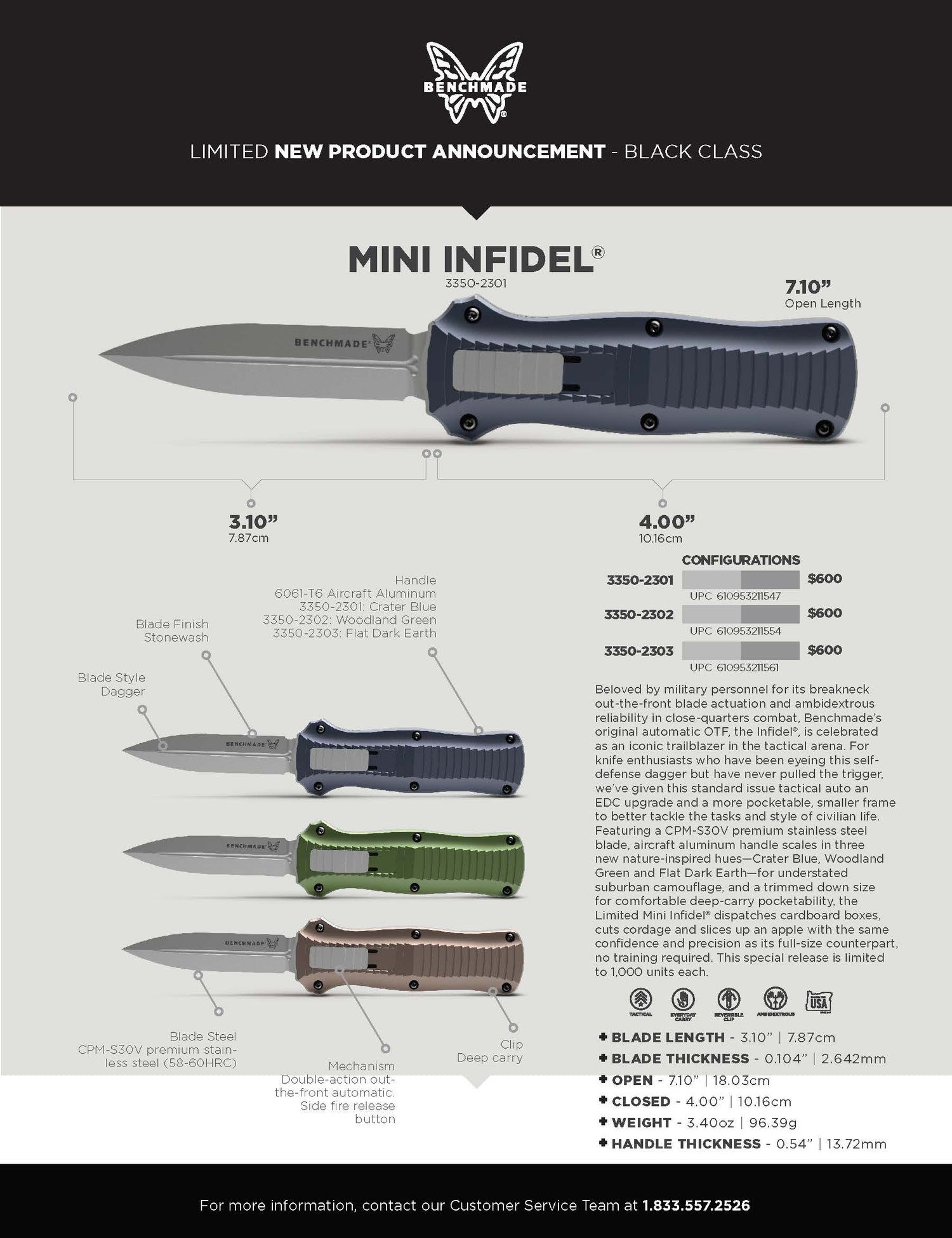 Benchmade MINI INFIDEL® LIMITED NEW PRODUCT – Tactical Wear