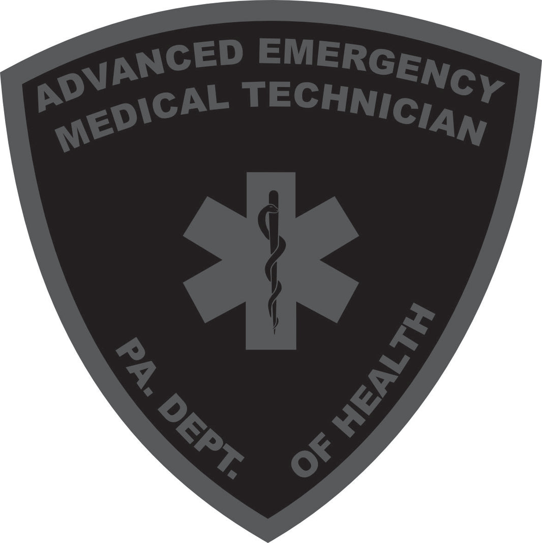PVC PA DEPT OF HEALTH ADVANCED EMT VELCRO SHOULDER PATCH – Tactical Wear