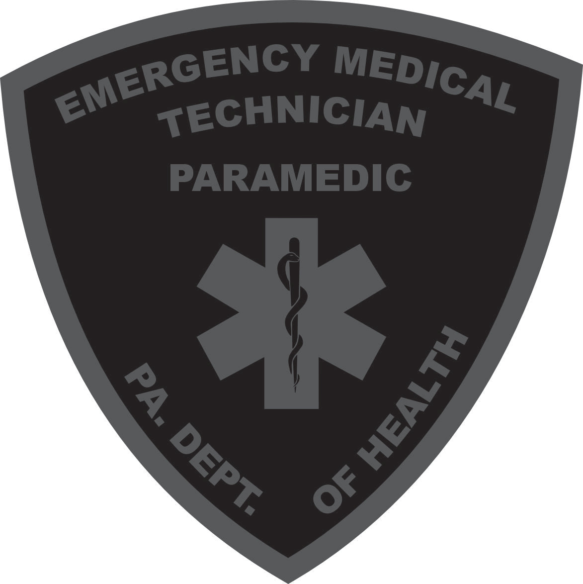 PVC PA DEPT OF HEALTH EMT PARAMEDIC VELCRO SHOULDER PATCH – Tactical Wear